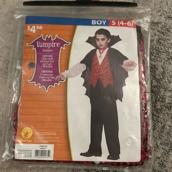 Rubie's | Costumes | Rubies New Costume Vampire Boy S 46 | Poshmark